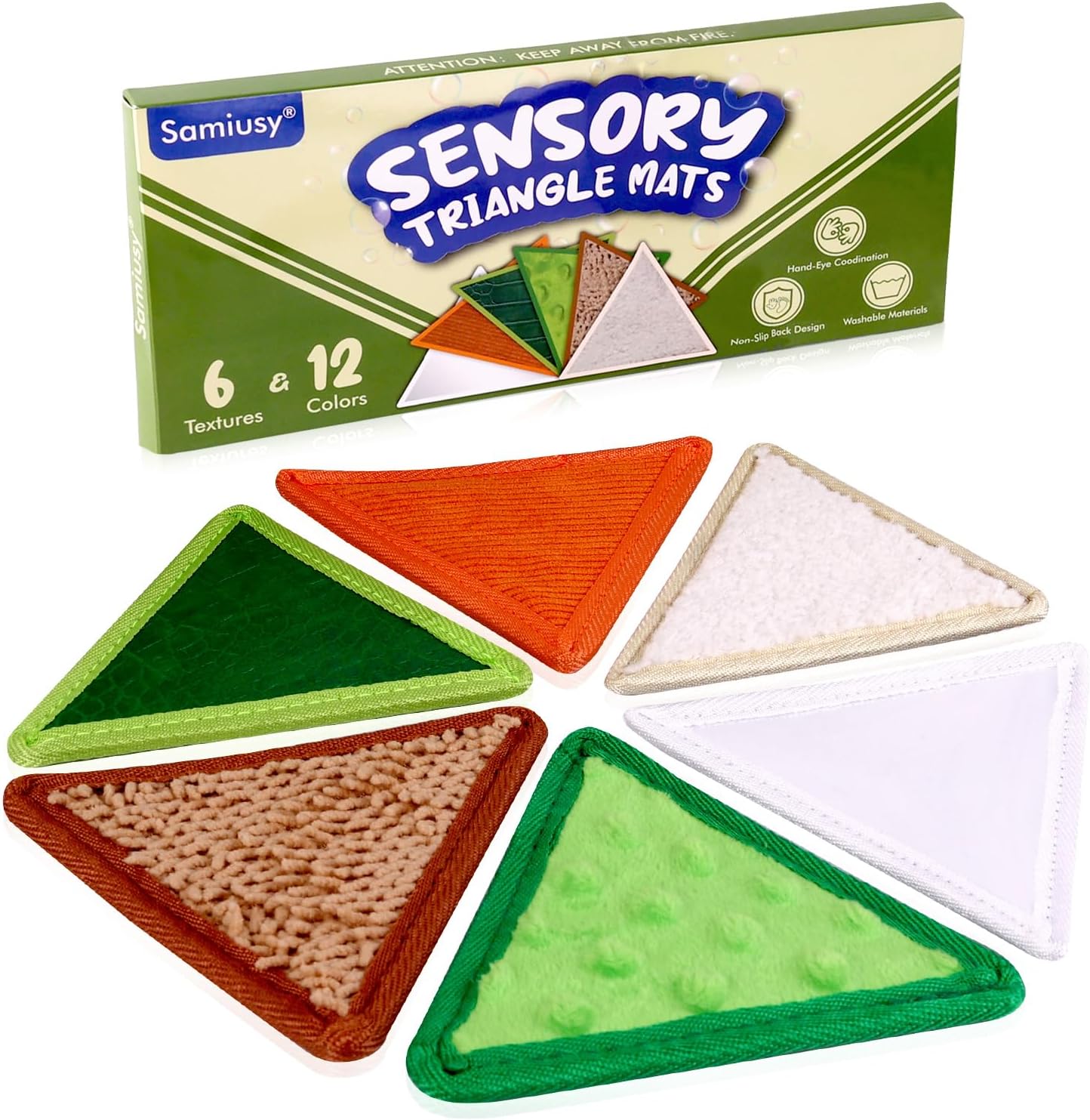 Amazon.com: 8 Set Sensory Mini Mats Assorted Textured Play Mat Sensory ...