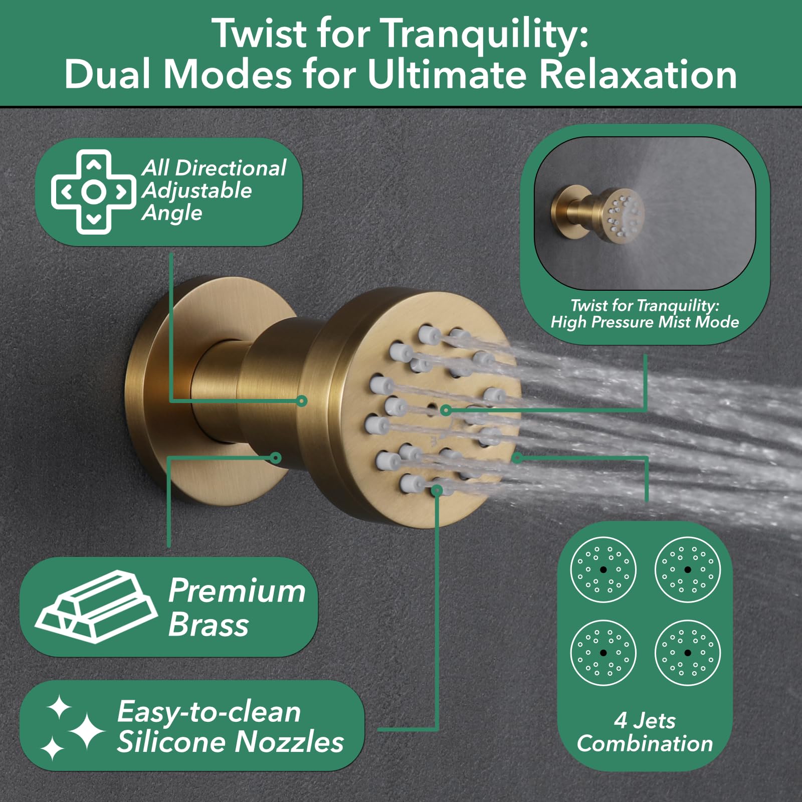 Snapklik.com : VANFOXLE Shower Faucet Set Brushed Nickel Shower System,Push Button Diverter ...