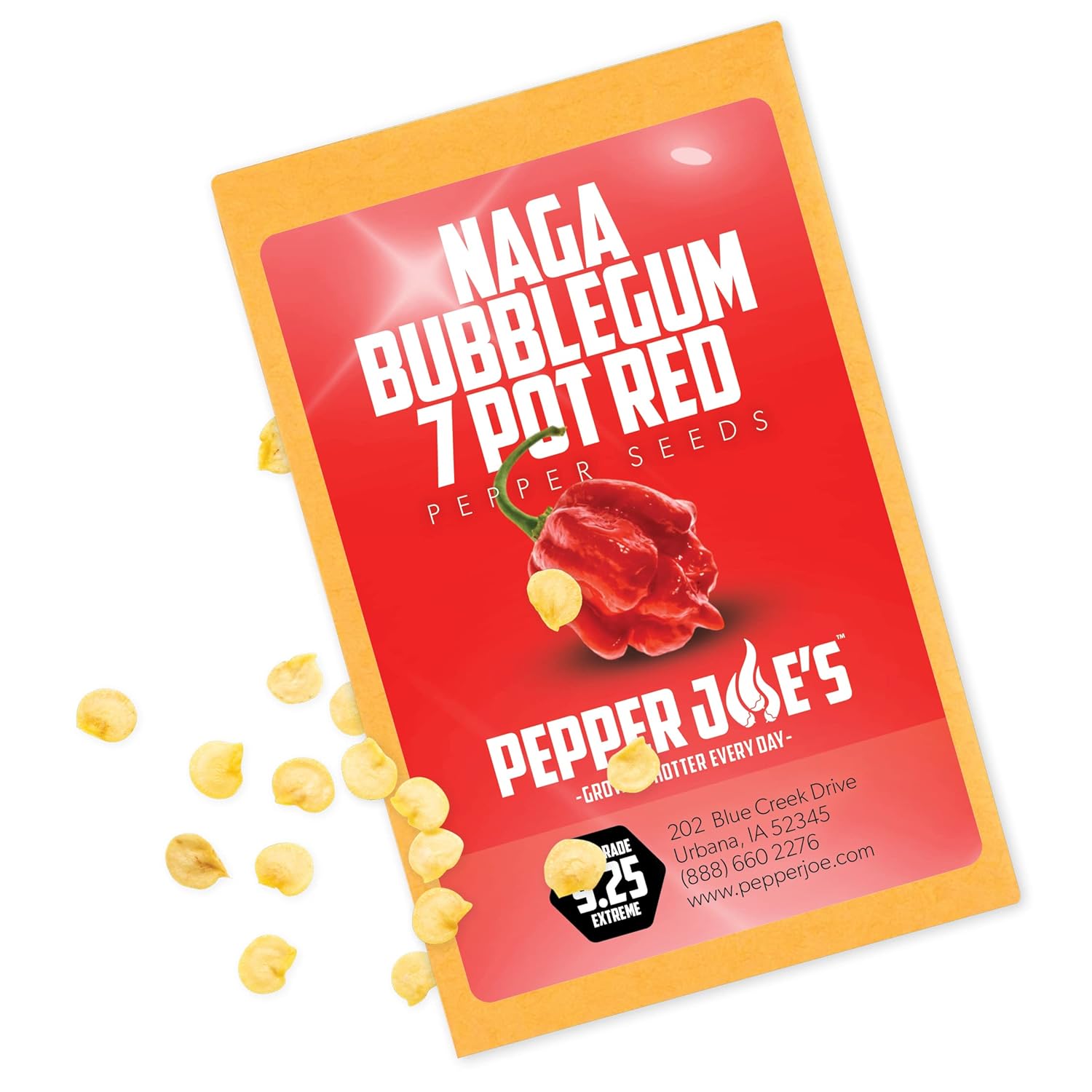 Amazon.com: Pepper Joe's Bubblegum 7 Pot Naga Red Pepper Seeds – Pack ...