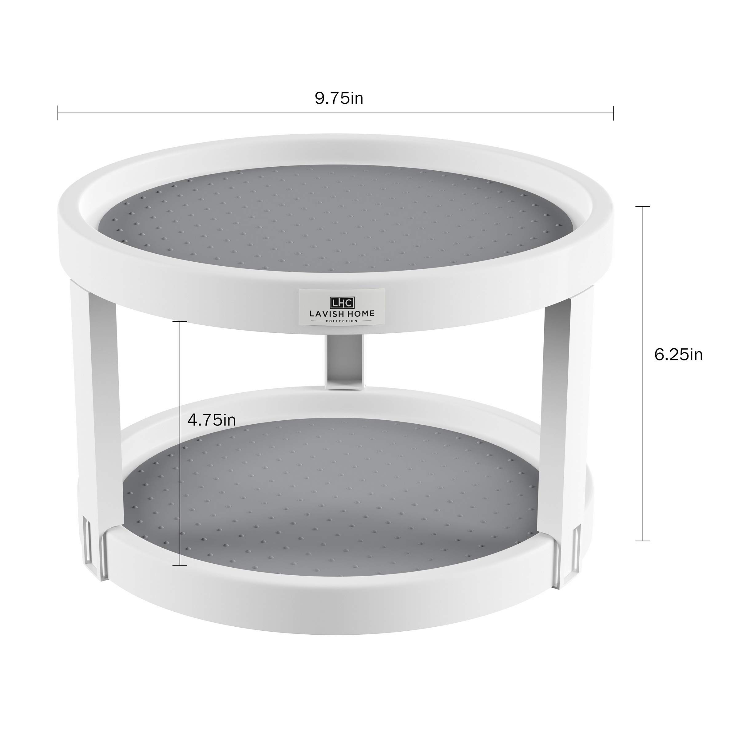 Snapklik.com : Lazy Susan Diameter Plastic Round Two Tier Turntable ...