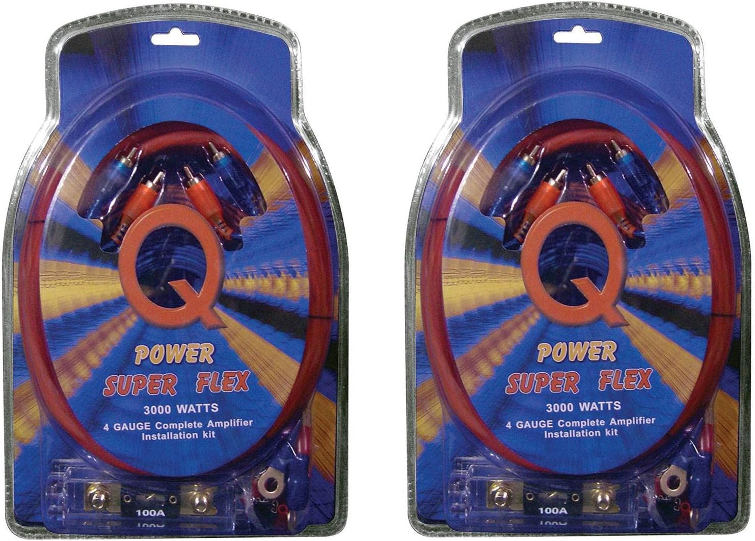 Amazon.com: Q Power Super Flex 4-Gauge 3000-Watt Amplifier Car Audio ...