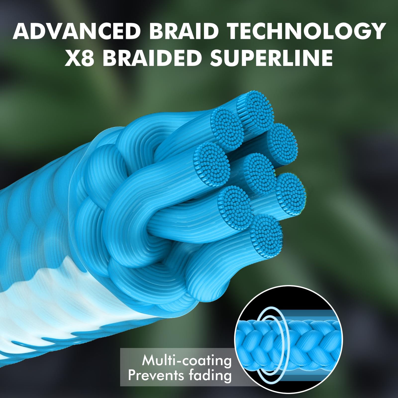 Snapklik.com : X8 Braided Fishing Line, Upgraded Spin Braid Fishing ...