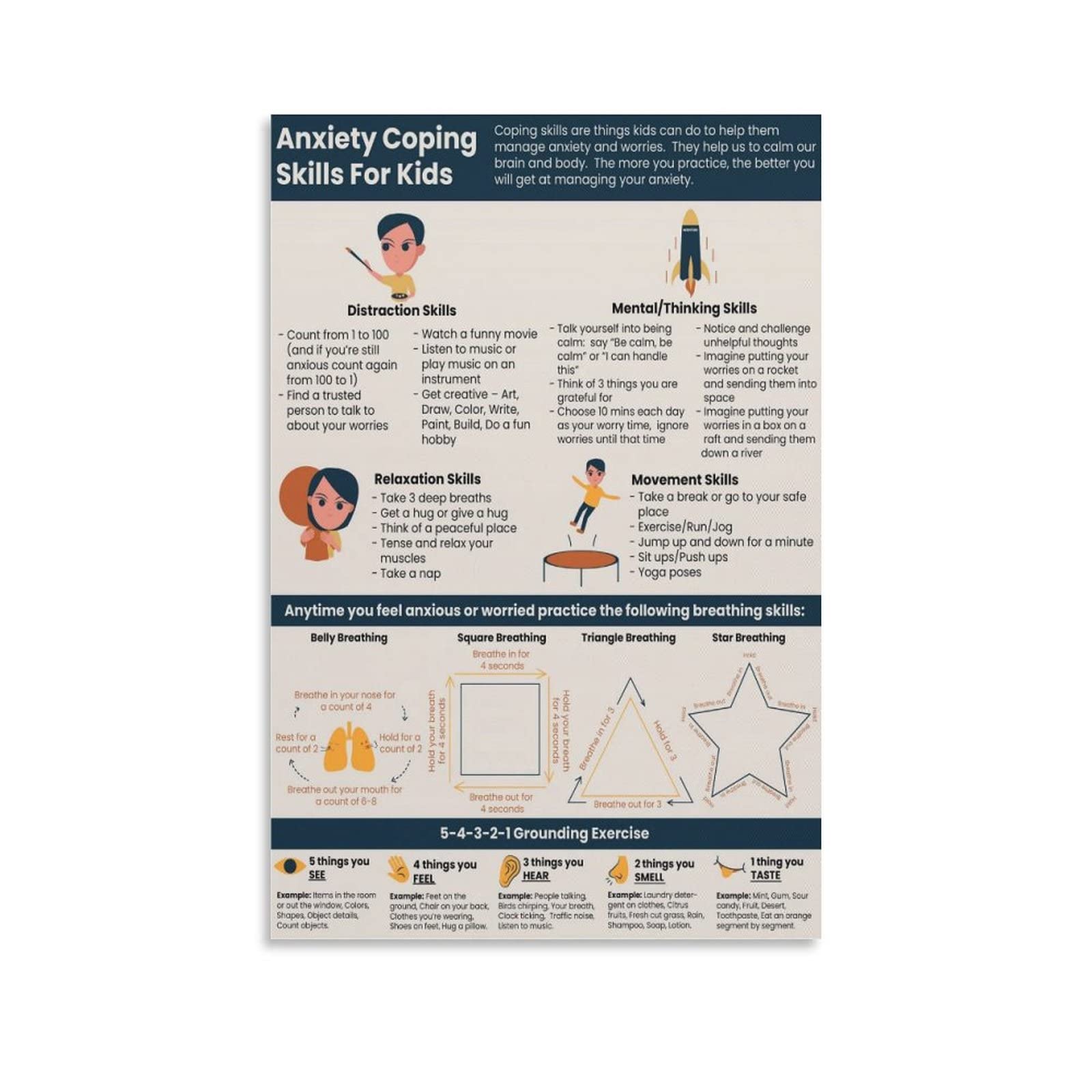 Anxiety Coping Skills Hand Out Anxiety Coping Skills Print For Kids,