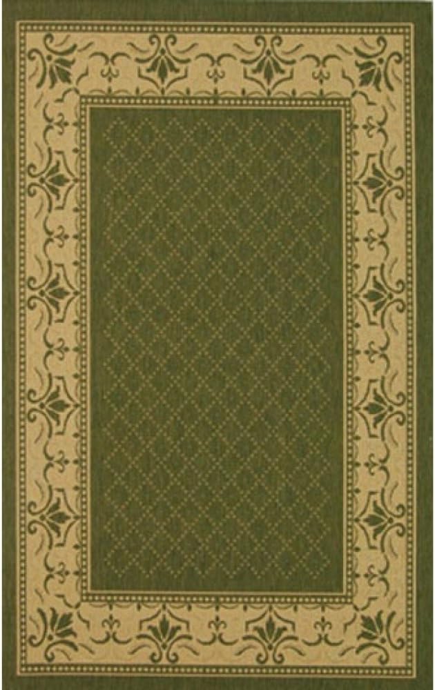 Amazon.com: Safavieh Courtyard Classic Border Rug Rug Size: Runner 2'4 ...