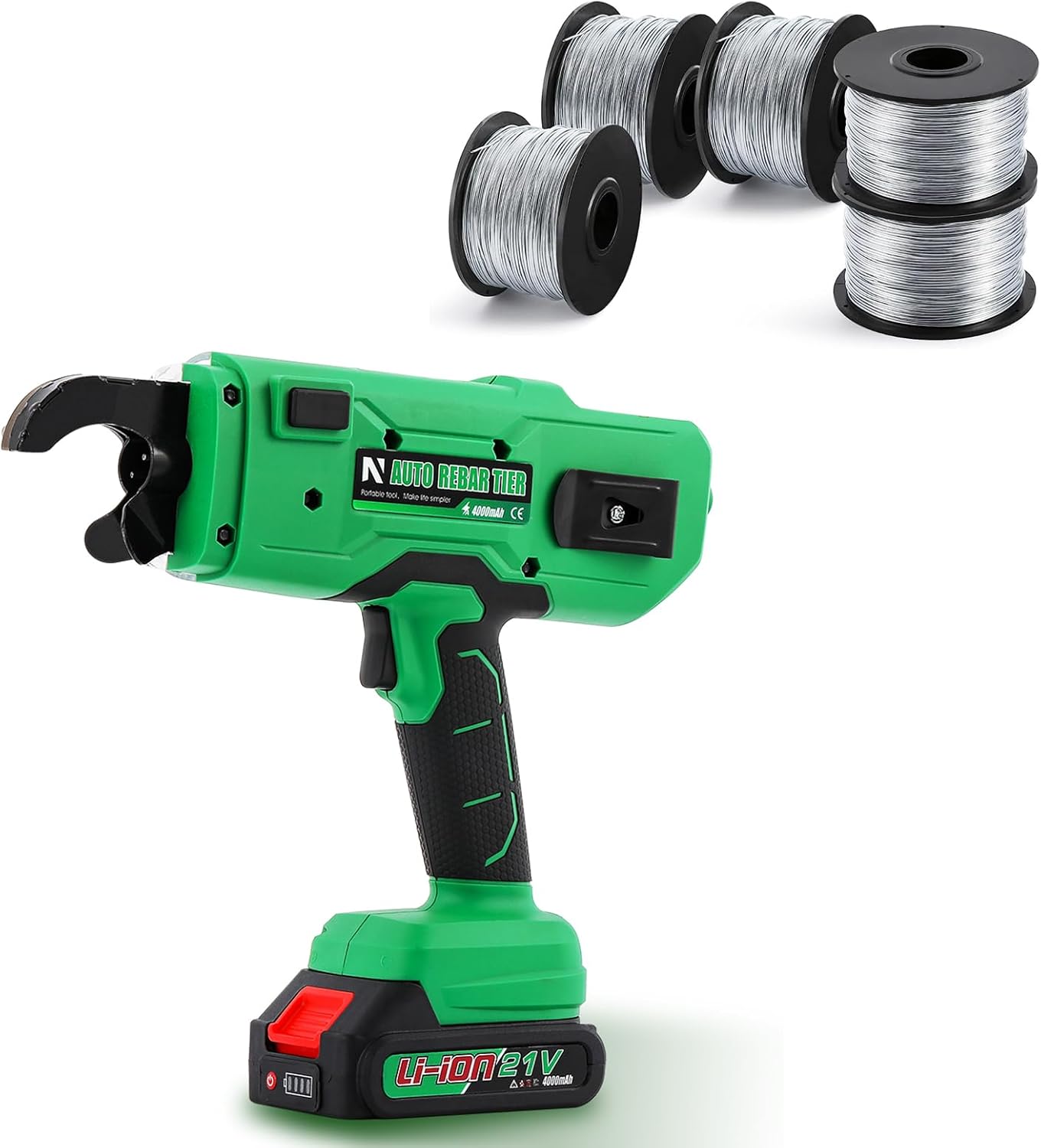 NEWTRY Rebar Tier Machine+5PCS Rebar Tie Wire - Amazon.com