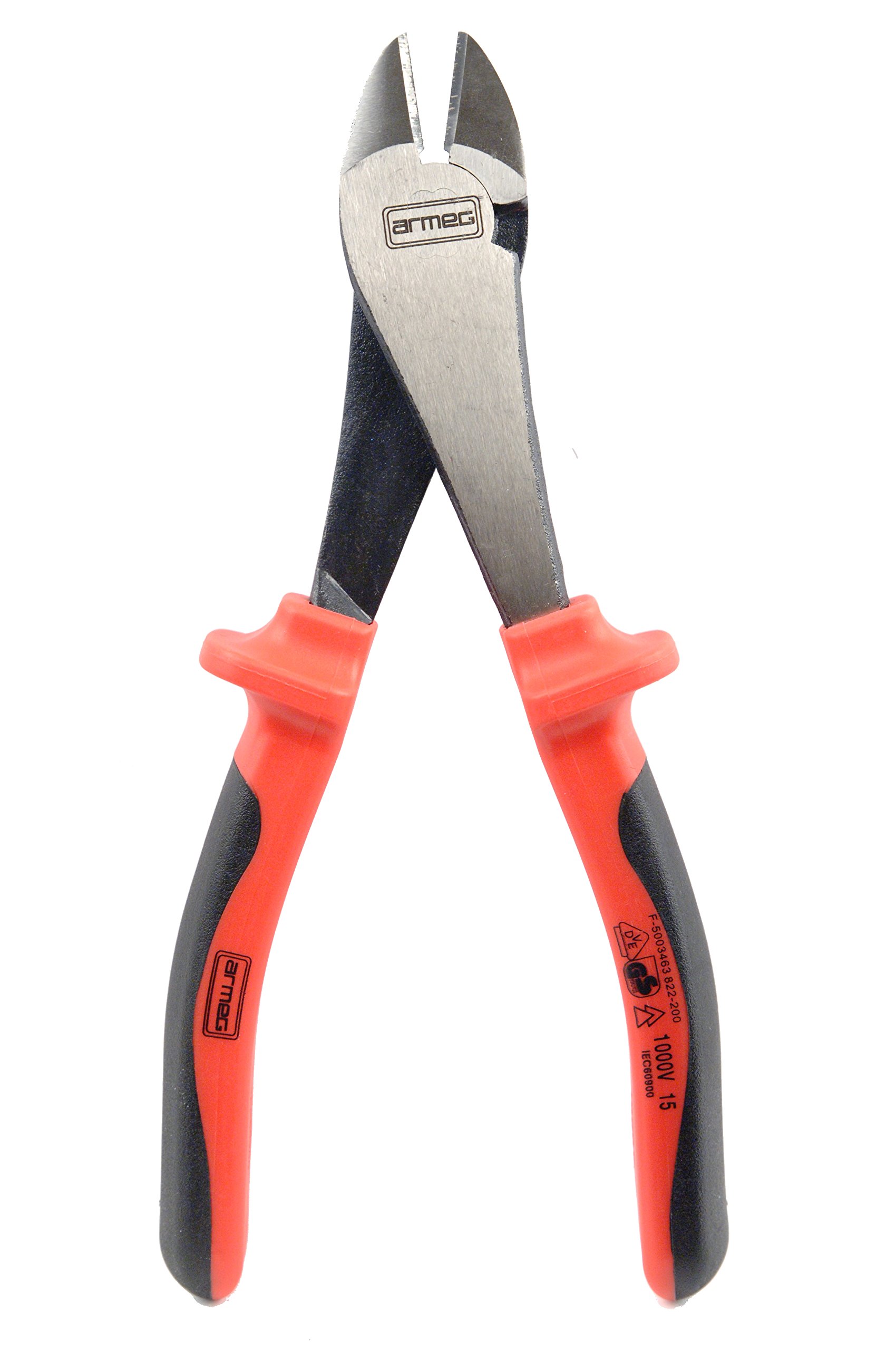 Armeg DDP200 200 mm VDE High Leverage Diagonal Side Cutters - Grey/Red ...
