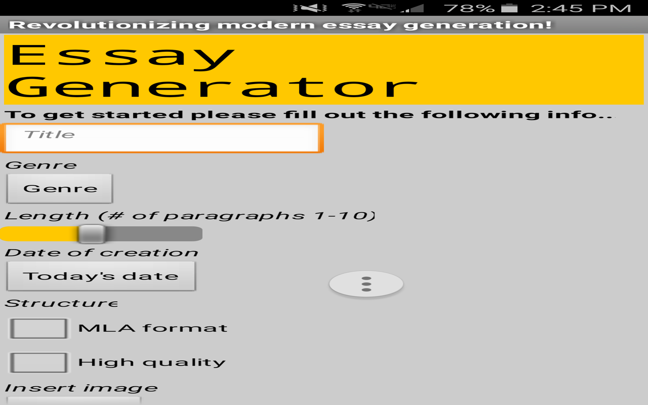 Essay Generator - App on Amazon Appstore