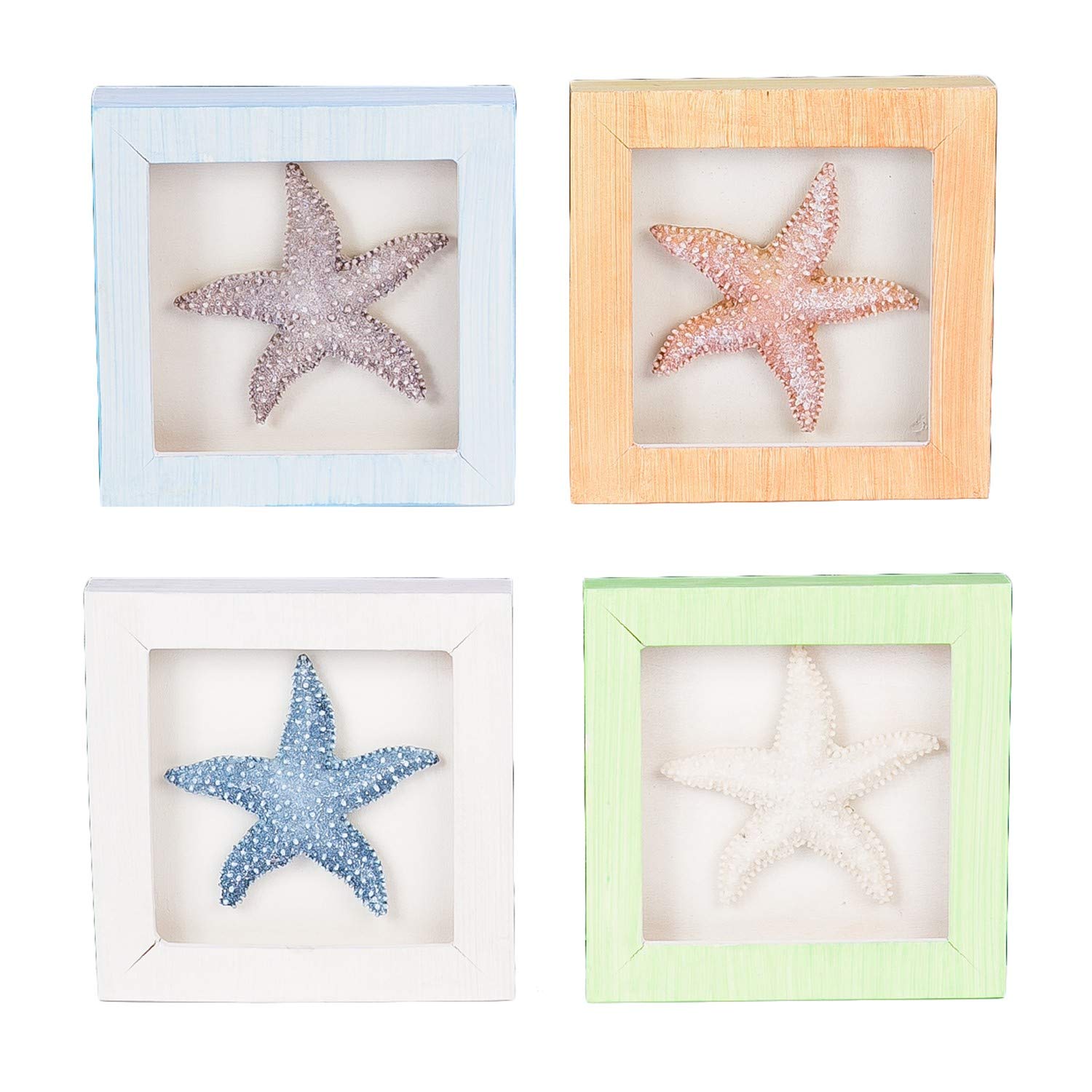 4 Resin Starfish Shadow Boxes by Beachcombers : Amazon.in