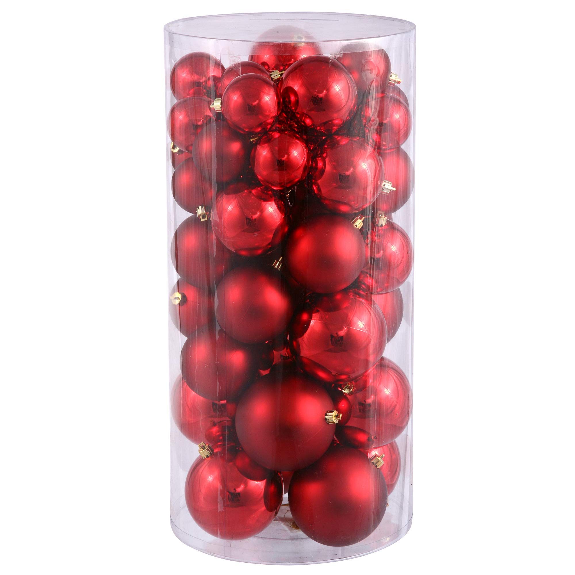 Amazon.com: Vickerman Red Ornament Ball Set Shiny and Matte Finish ...