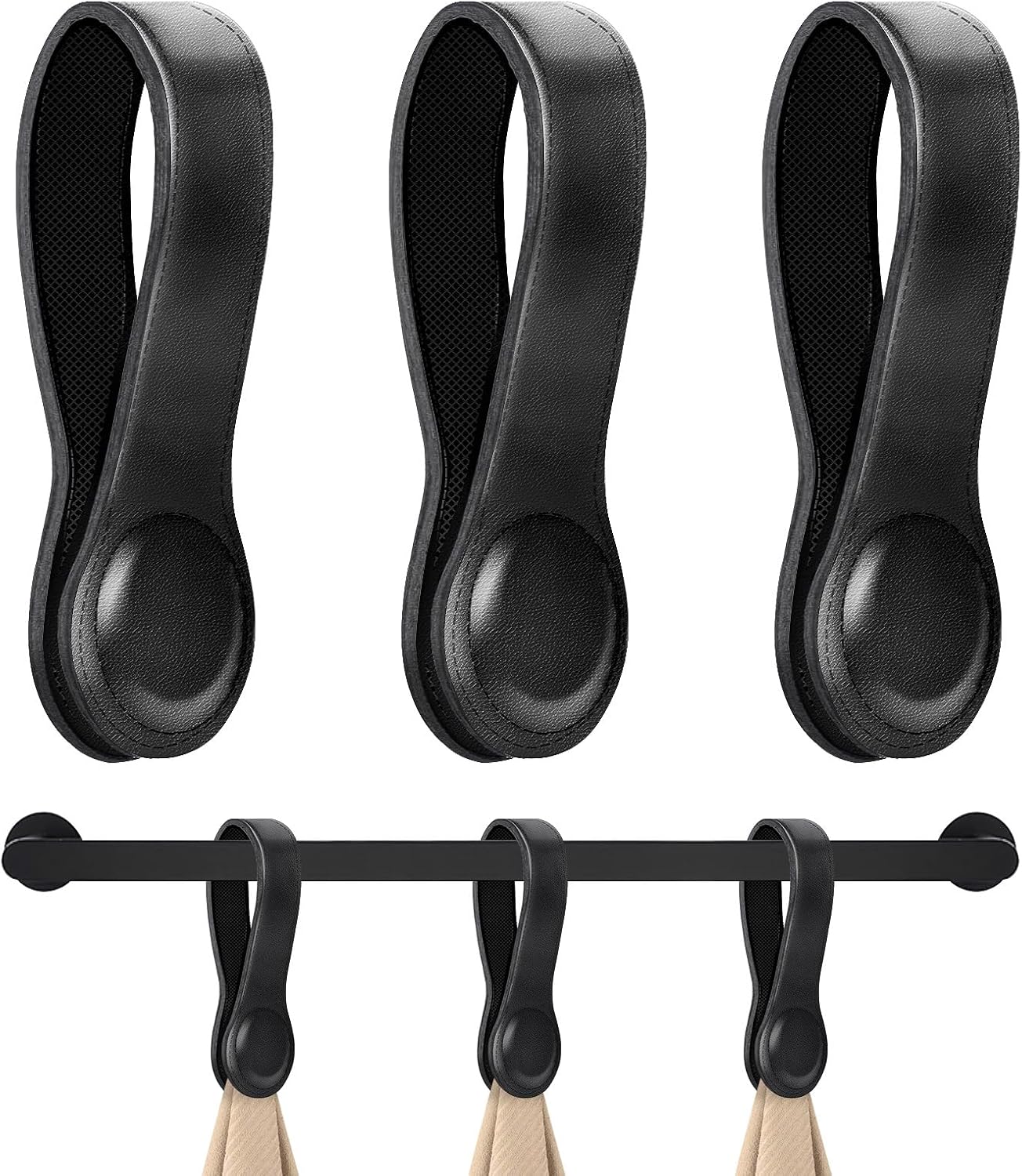 Amazon.com: CHODIOS 3 Pcs Kitchen Towel Clips Black Magnetic Bath Towel ...