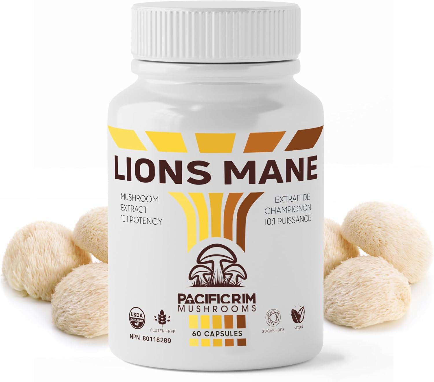 Amazon.com: Pacific Rim Mushrooms Lions Mane Supplement Capsules ...