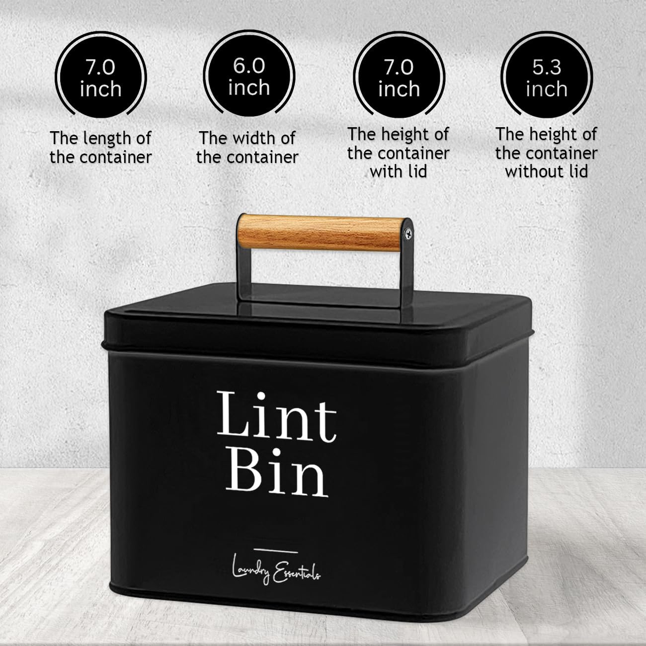 Snapklik.com : Modern Farmhouse Lint Bin For Laundry Room Decor And ...