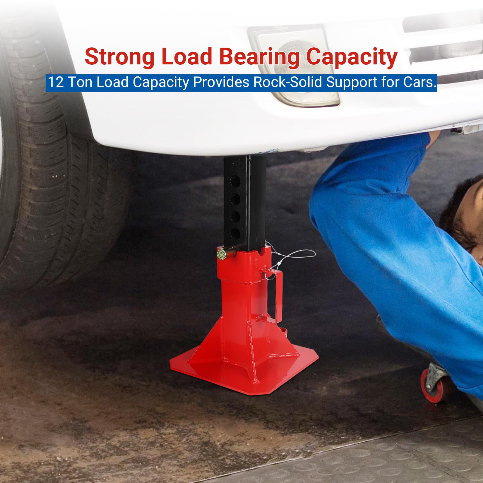 Snapklik.com : Heavy Duty Pin Type Professional Car Jack Stand