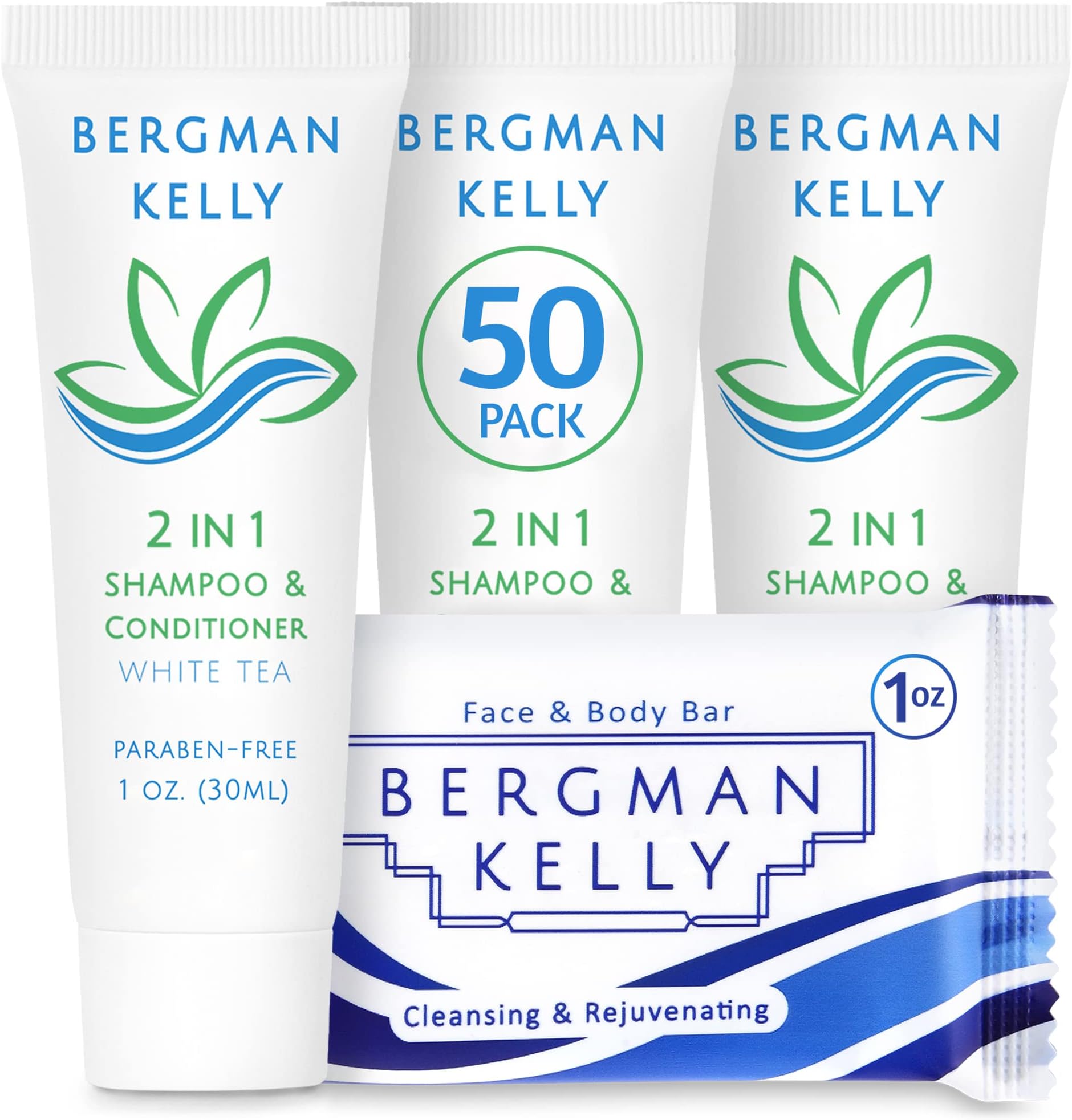 Amazon.com : BERGMAN KELLY Round Hotel Soap Bars, Shampoo & Conditioner ...
