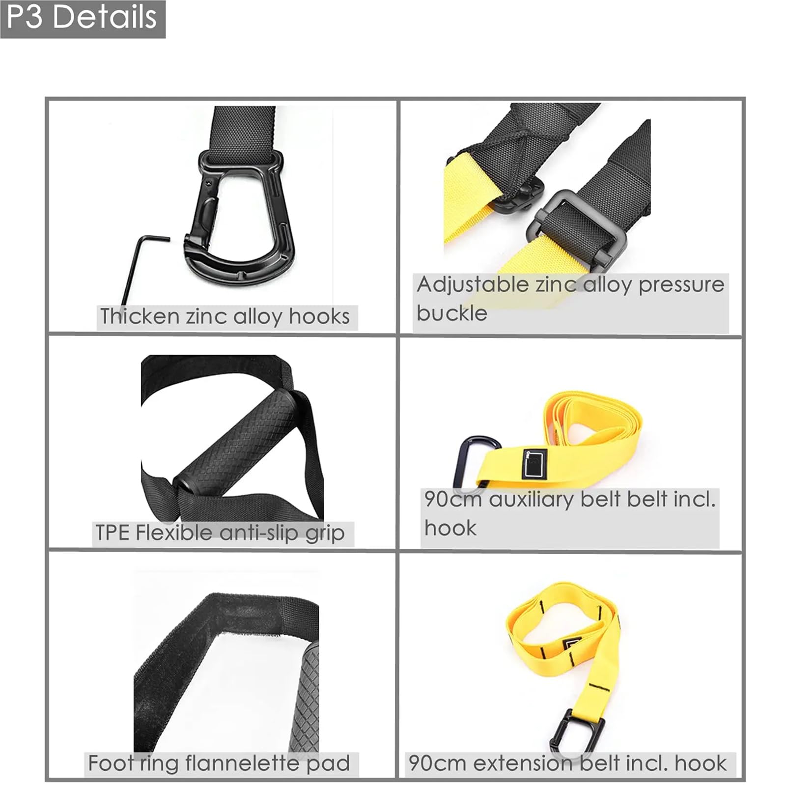 Snapklik.com : Adjustable Suspension Trainer Kit, Resistance Training ...