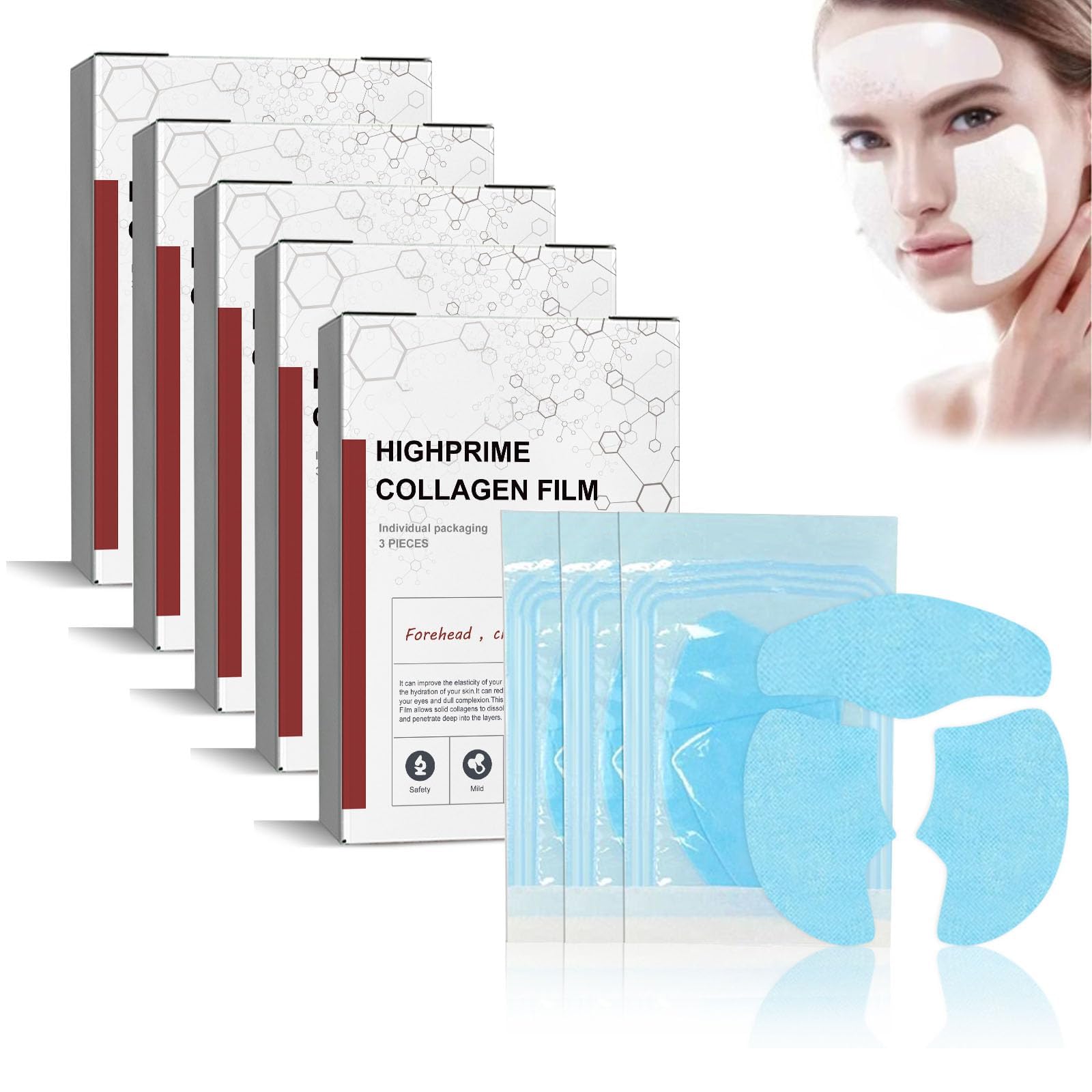 Amazon.co.jp: Pure Collagen Films Mask, Soluble Collagen Supplement ...