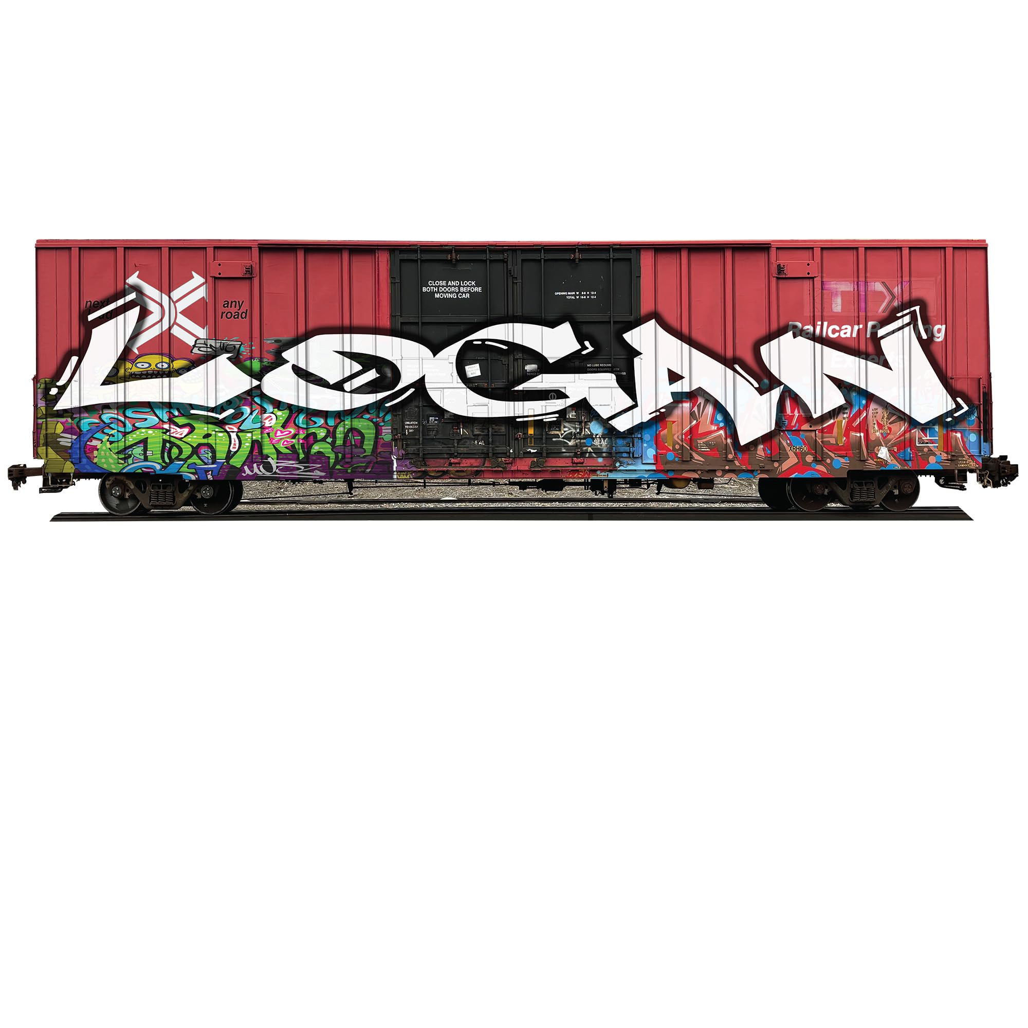 Amazon.com: MySticky Custom 3D Railroad Car Graffiti Name Wall Decal ...