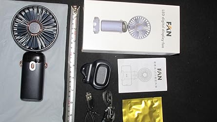 Jsdoin Hand Held Fan,Portable Handheld USB Rechargeable Fans with 5 ...