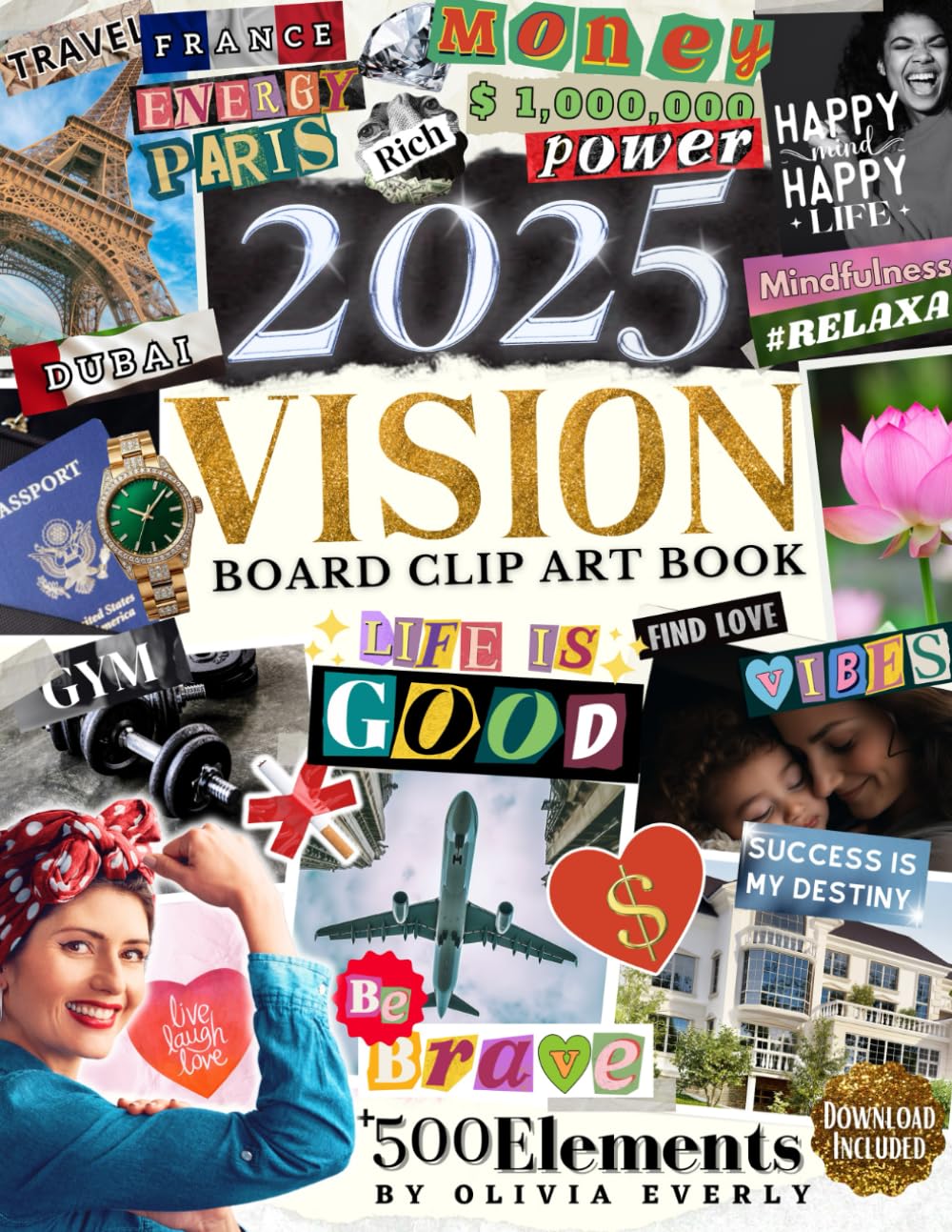 Buy 2025 Vision Board Clip Art Book: 500+ Extensive Collection of ...