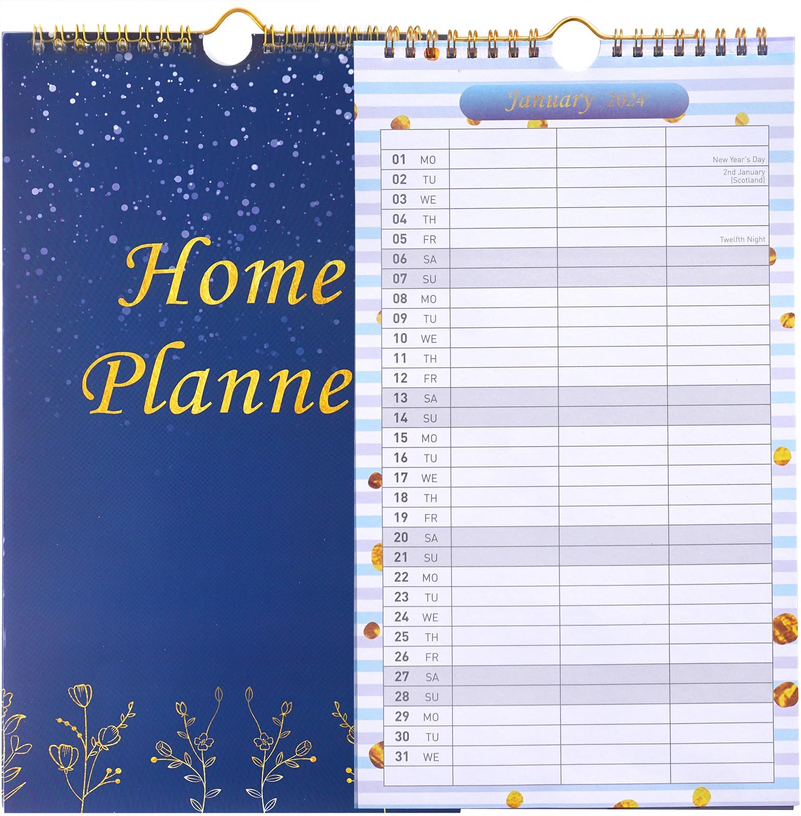 Tuloka Family Planner 2024 Wall Calendar with 3 Columns Family Calendar ...