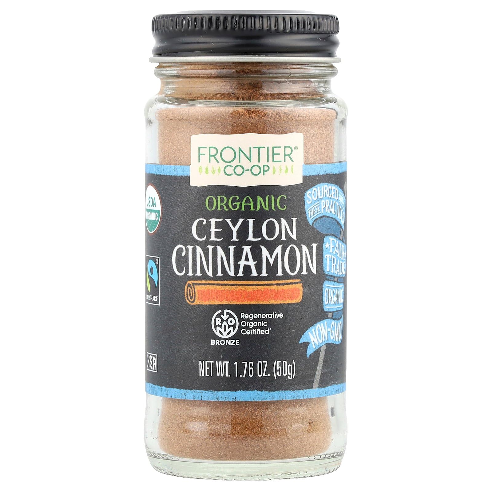 Amazon.com: Frontier Co-op Organic Ceylon Cinnamon, 1.76 oz (50 g ...
