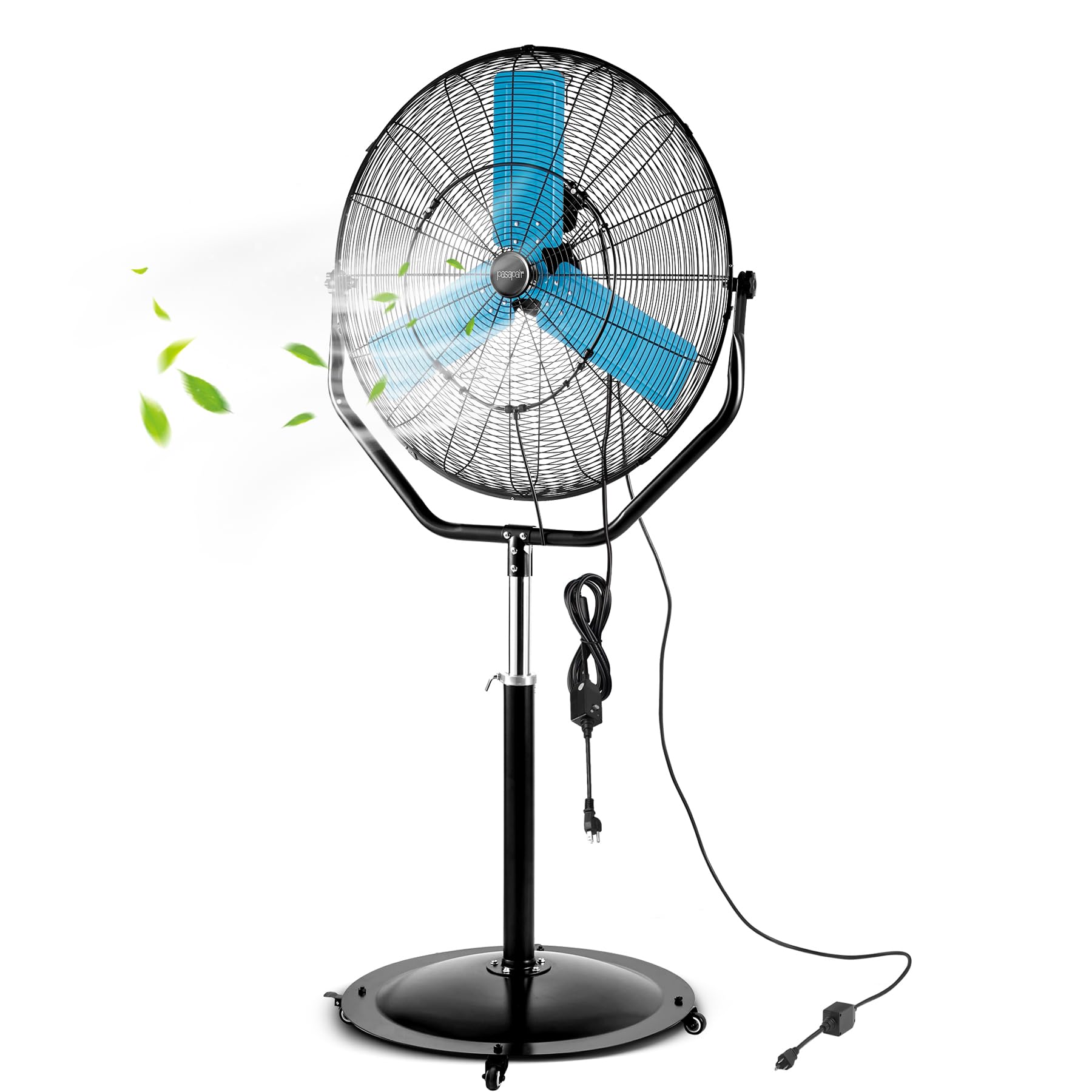 pasapair 24” Industrial Outdoor Misting Pedestal Fan – IPX5 Waterproof ...