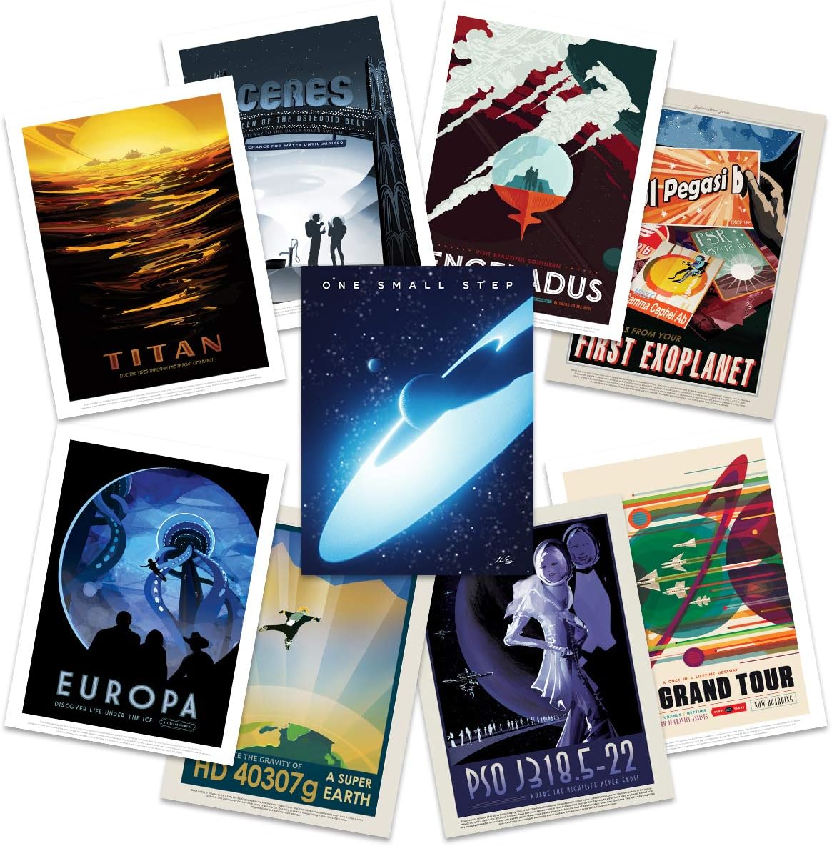 Amazon.com: Artery8 NASA Space Grand Tour Travel Exploration Exoplanet ...