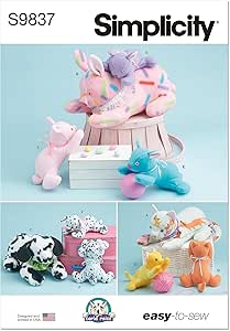 Amazon.com: Simplicity Easy Plush Fleece Kitten, Bunny, and Puppy ...