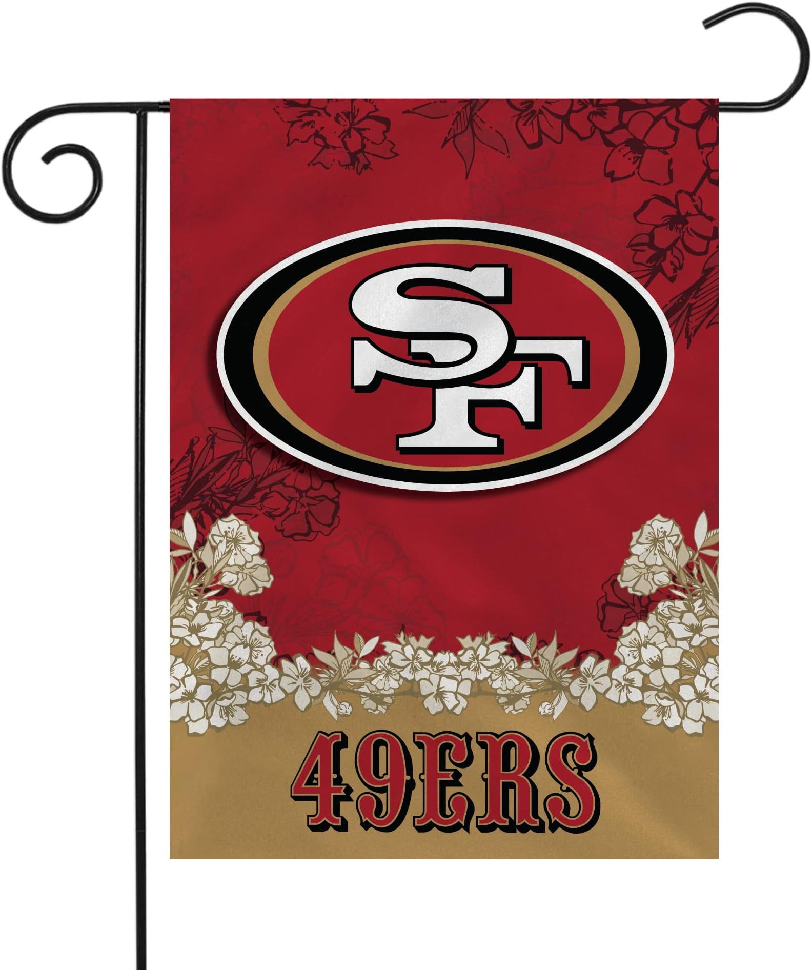 Amazon.com : San Francisco 49ers Large Logo Double Sided Garden Banner ...