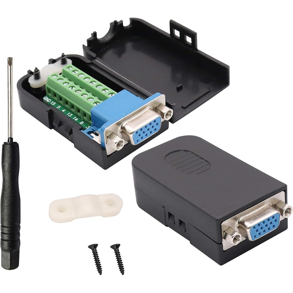 $2/mo - Finance VGA Screw Terminal Block Adapter D-SUB 15 Pin 3 Row ...