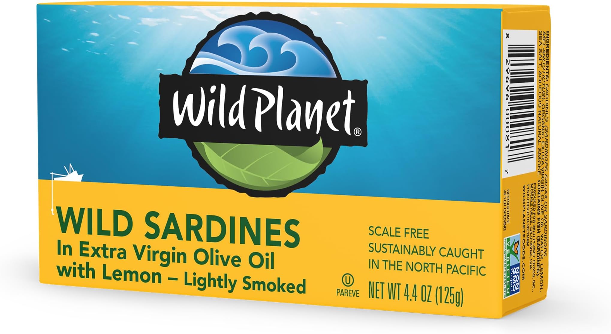 Amazon.com: Wild Planet, Sardines In Extra Virgin Olive Oil with Lemon ...