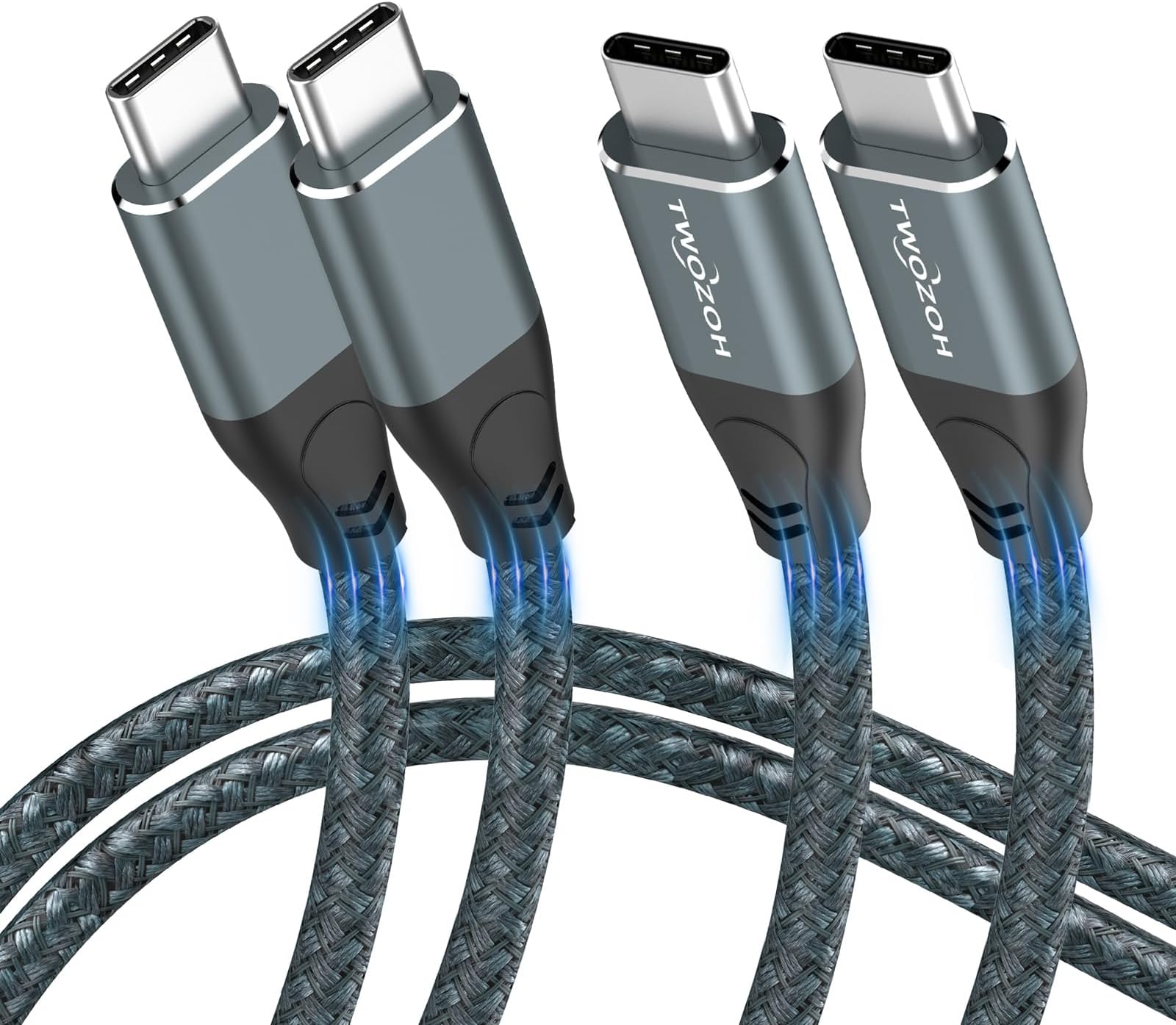 Amazon Basics Double Braided Nylon USB Type-C to Type-C 3.1 Gen 2 Cable ...