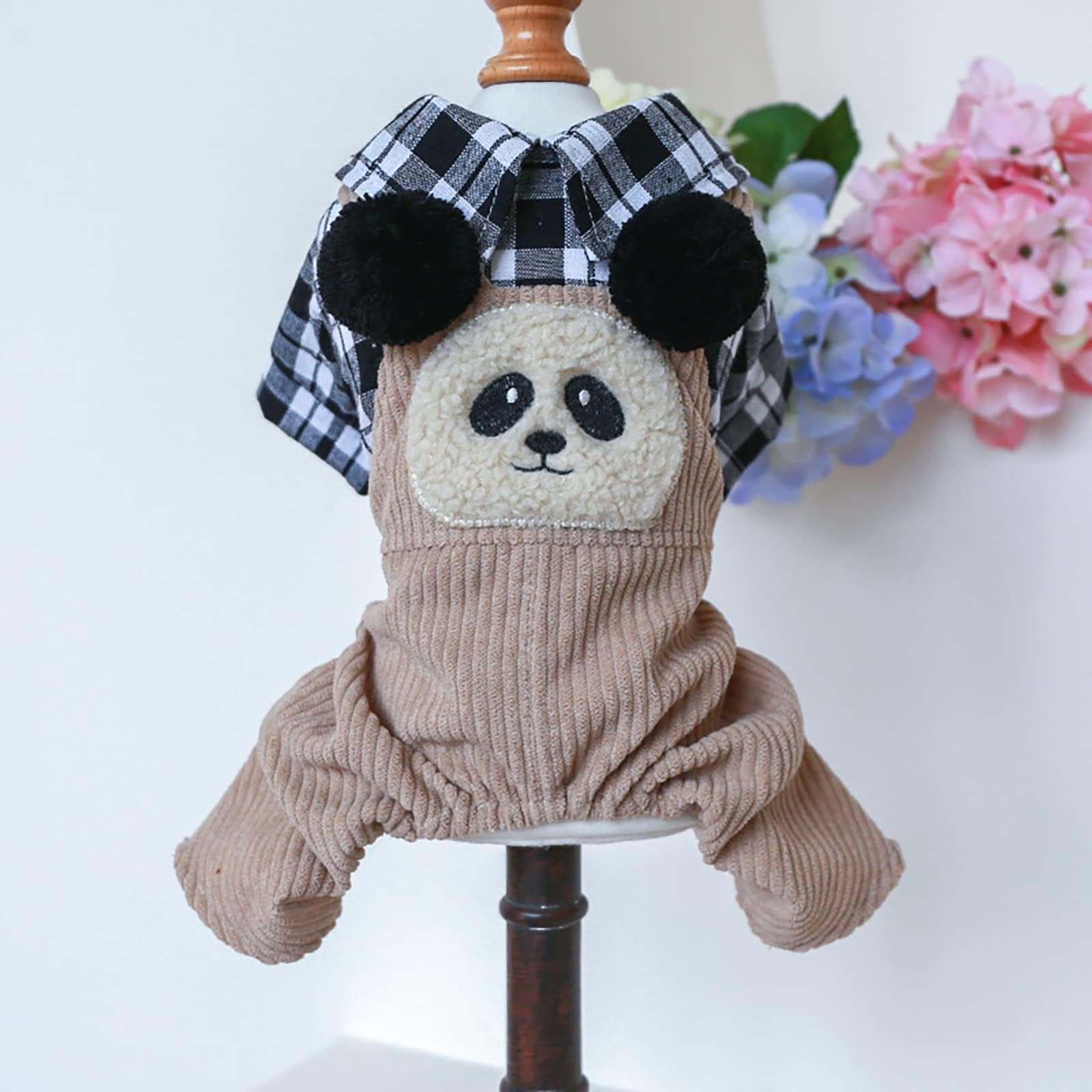 Amazon.com : Dog Clothes Cartoon Plaid Shirts Stylish Summer Jumpsuit ...