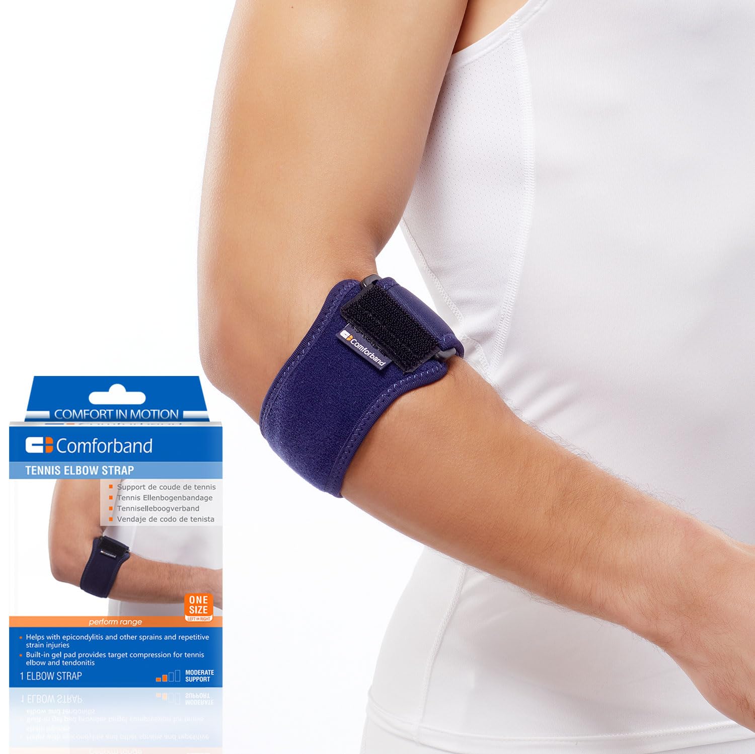Amazon.com: Comforband Tennis Elbow Support with Compression Pad for ...