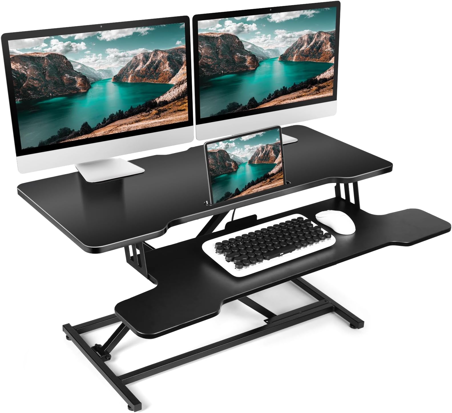 Flexispot Höhenverstellbar Schreibtischaufsatz Büro Sitz Steh ...