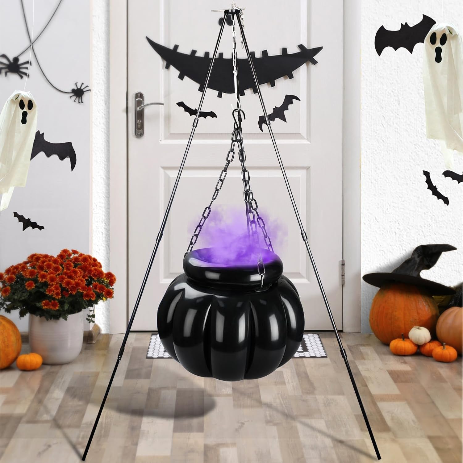 Amazon.com: Halloween Cauldron, Halloween Decorations Outdoor Large Inflatable Witches Cauldron ...
