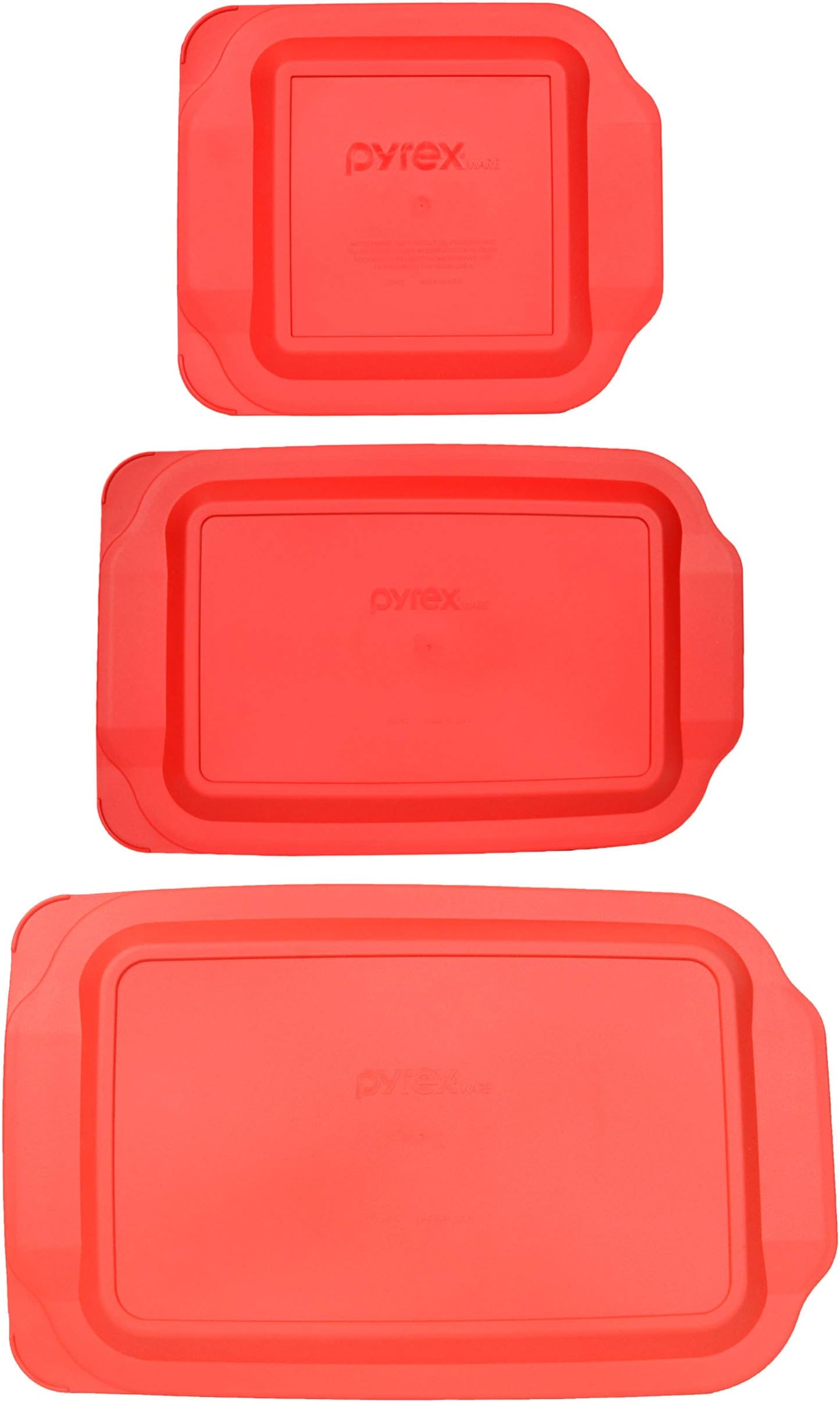 Amazon.com: Pyrex 234-PC 4qt, 233-PC 3qt, & 222-PC 2qt Red BPA-Free ...