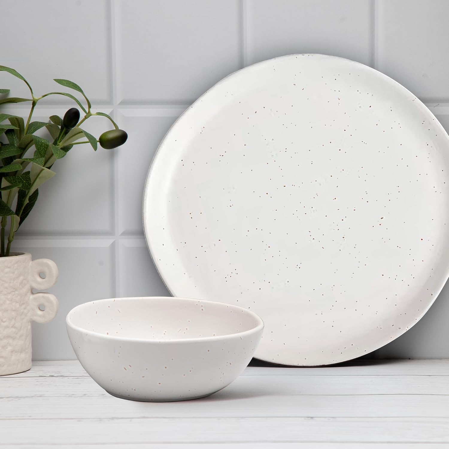 Anko Bodrum Stoneware 8 pcs Dinner Set | Premium Crockery for Dining ...