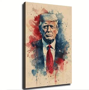 Amazon.com: Zwblih Trump Watercolor Painting Poster Artwork Abstract ...