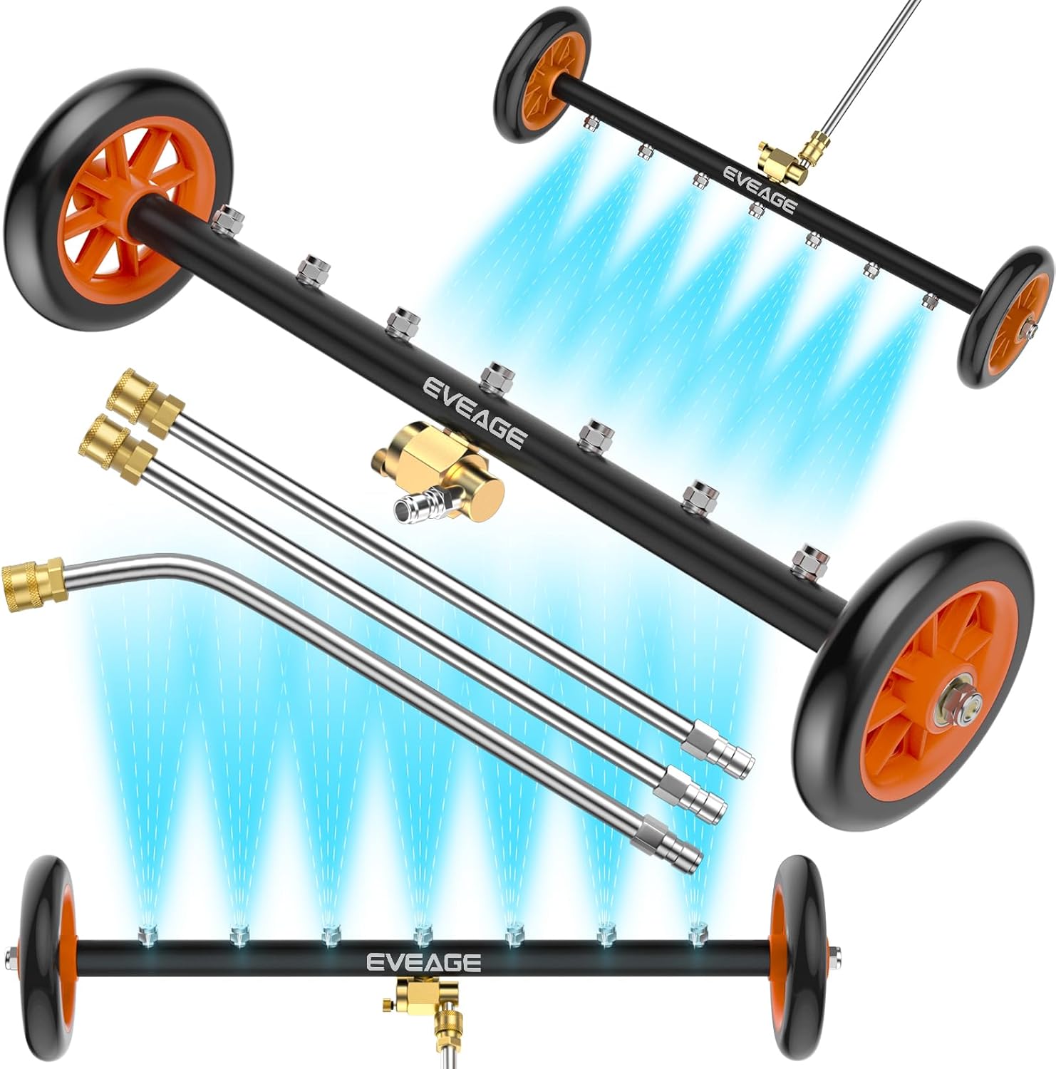 Amazon.com: EVEAGE 24" Undercarriage Pressure Washer Attachment, 2-in-1 ...