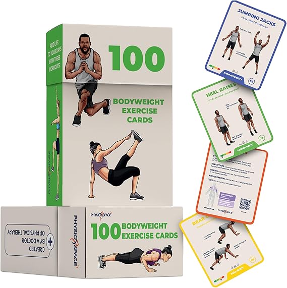 Amazon.com: 100+ Bodyweight Exercise Flashcards for Home Workout ...