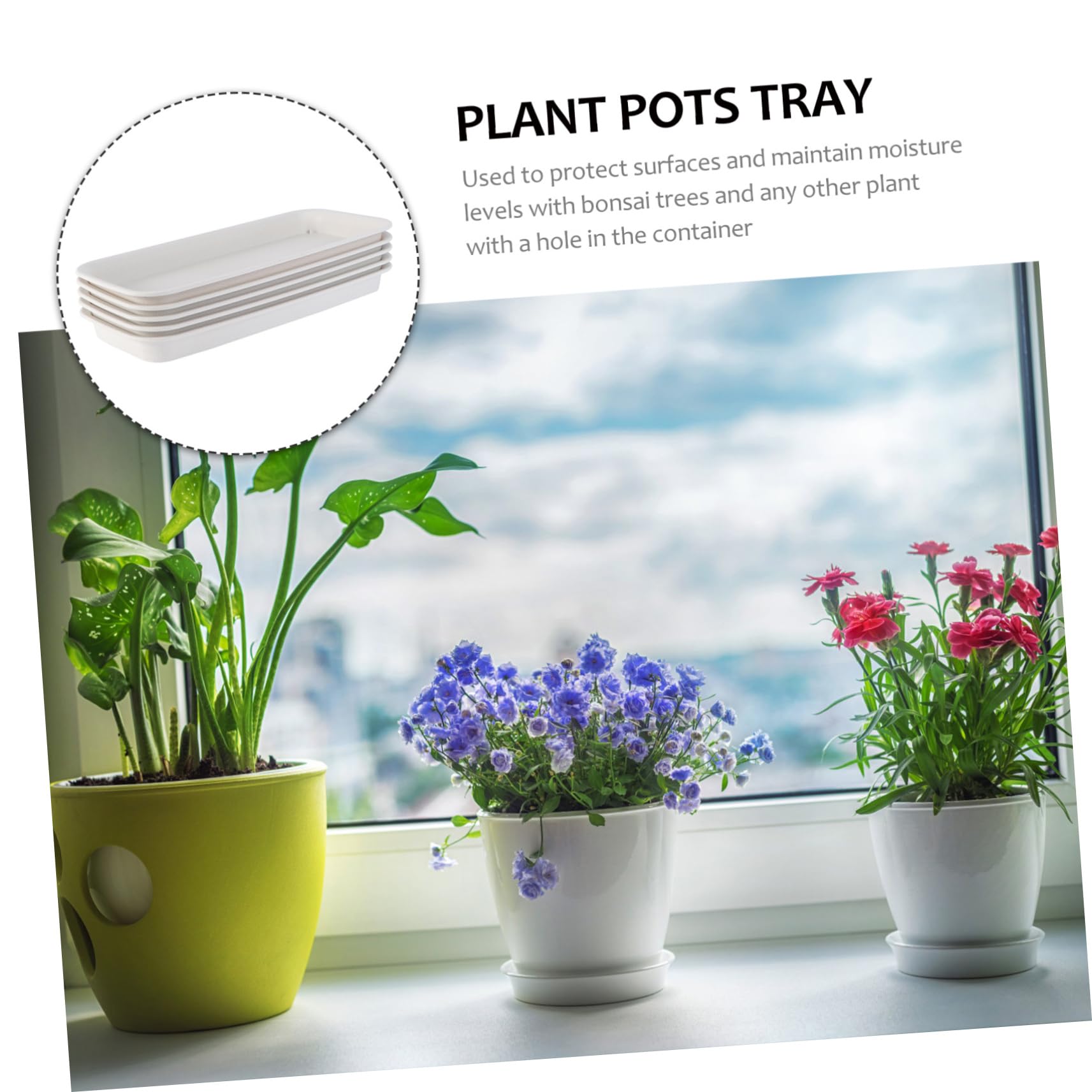 Square Planter Insert MERRYHAPY 2-Pack Square Plant Saucers - 16x16 ...