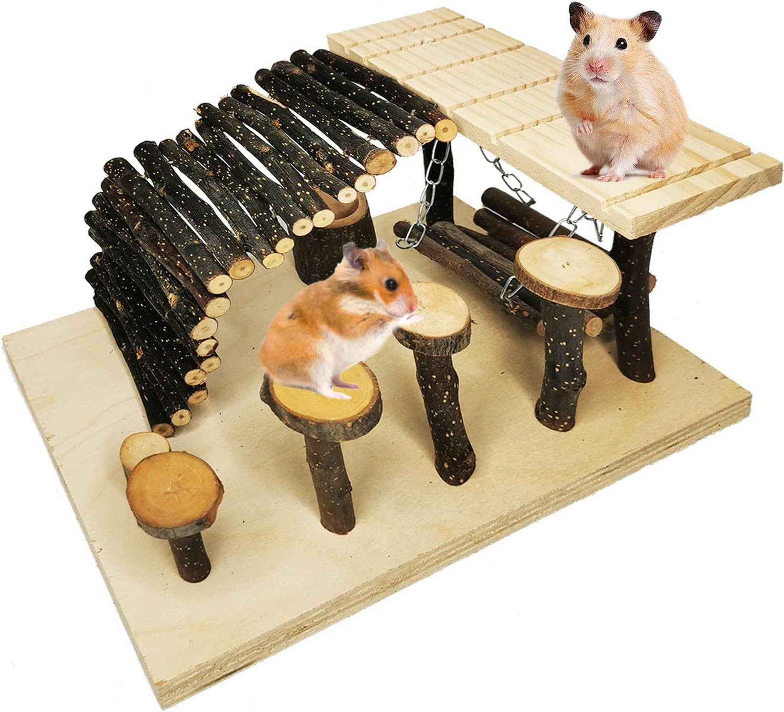 Amazon.com : Hamster Climbing Wooden Stand Platform, Pet Cage ...