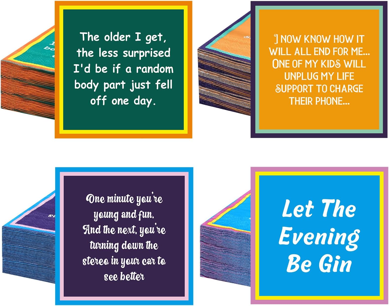Amazon.com: 100 Pcs Funny Cocktail Napkins with Humor Sayings 5 x 5 Fun ...