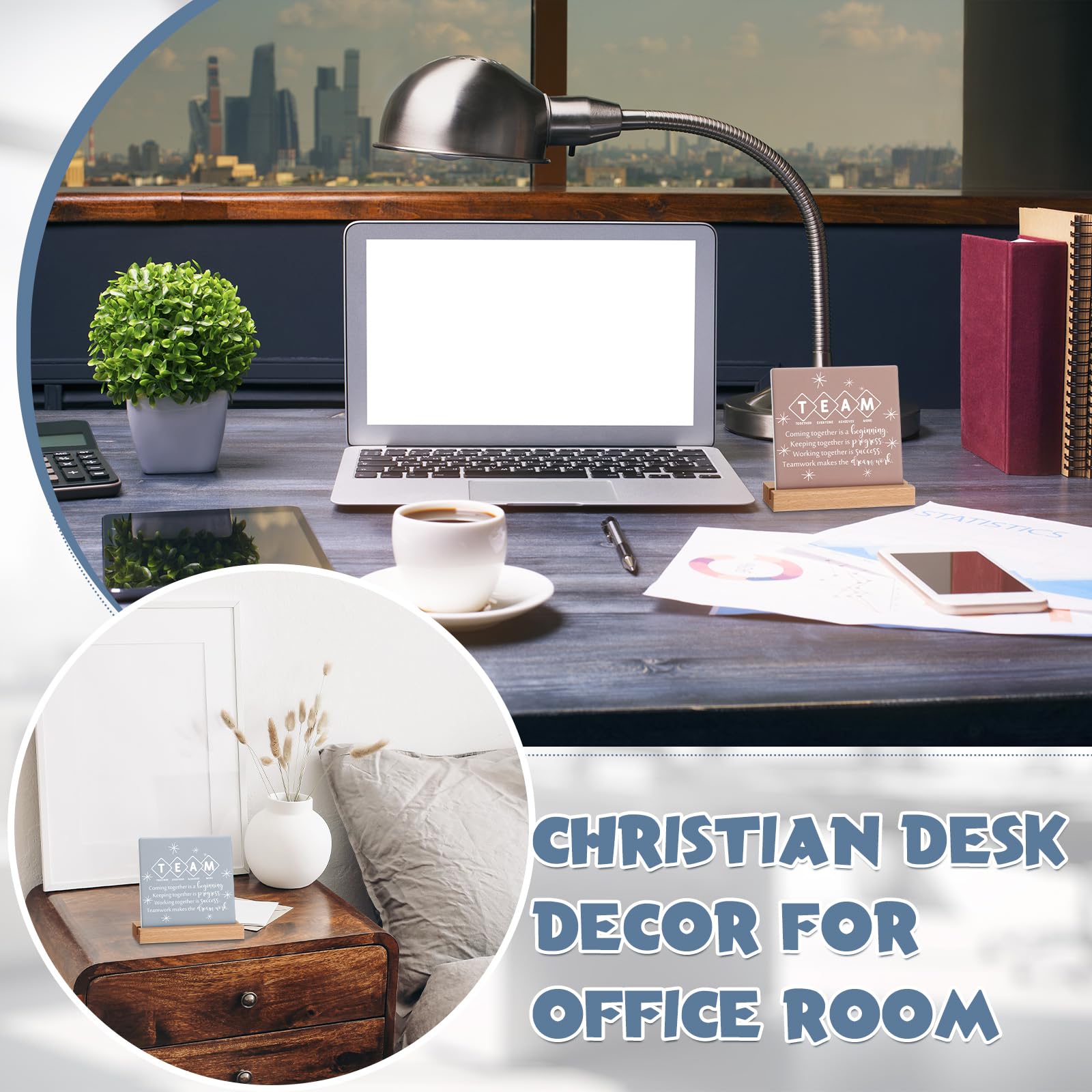 Snapklik.com : Roowest 10 Pcs Motivational Desk Decor Positive Wooden ...