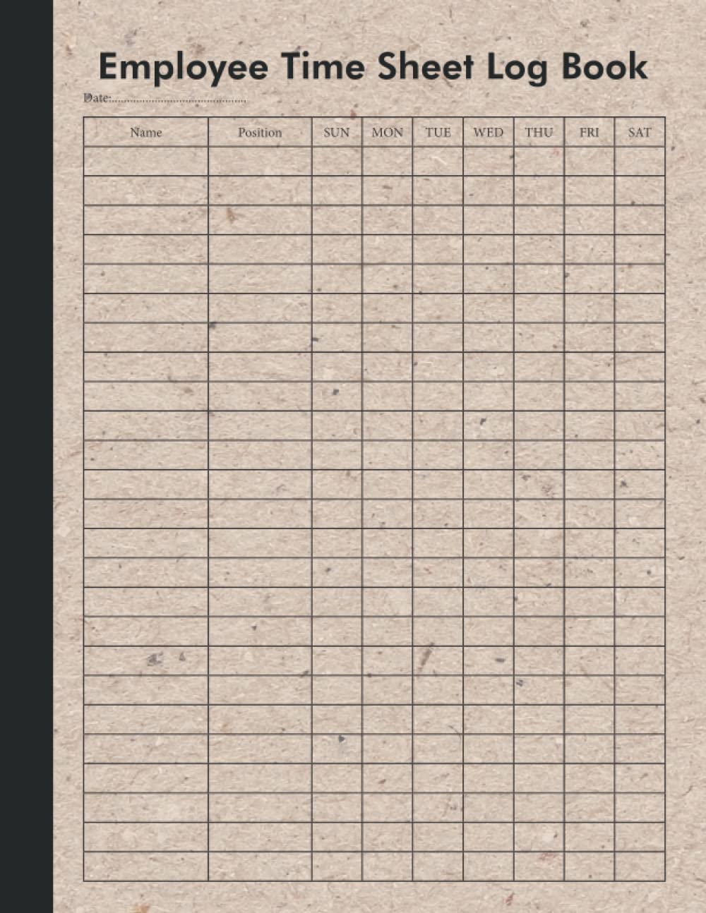 Employee Time Sheet Log Book: Staff Shifts Organizer I Employee Weekly ...