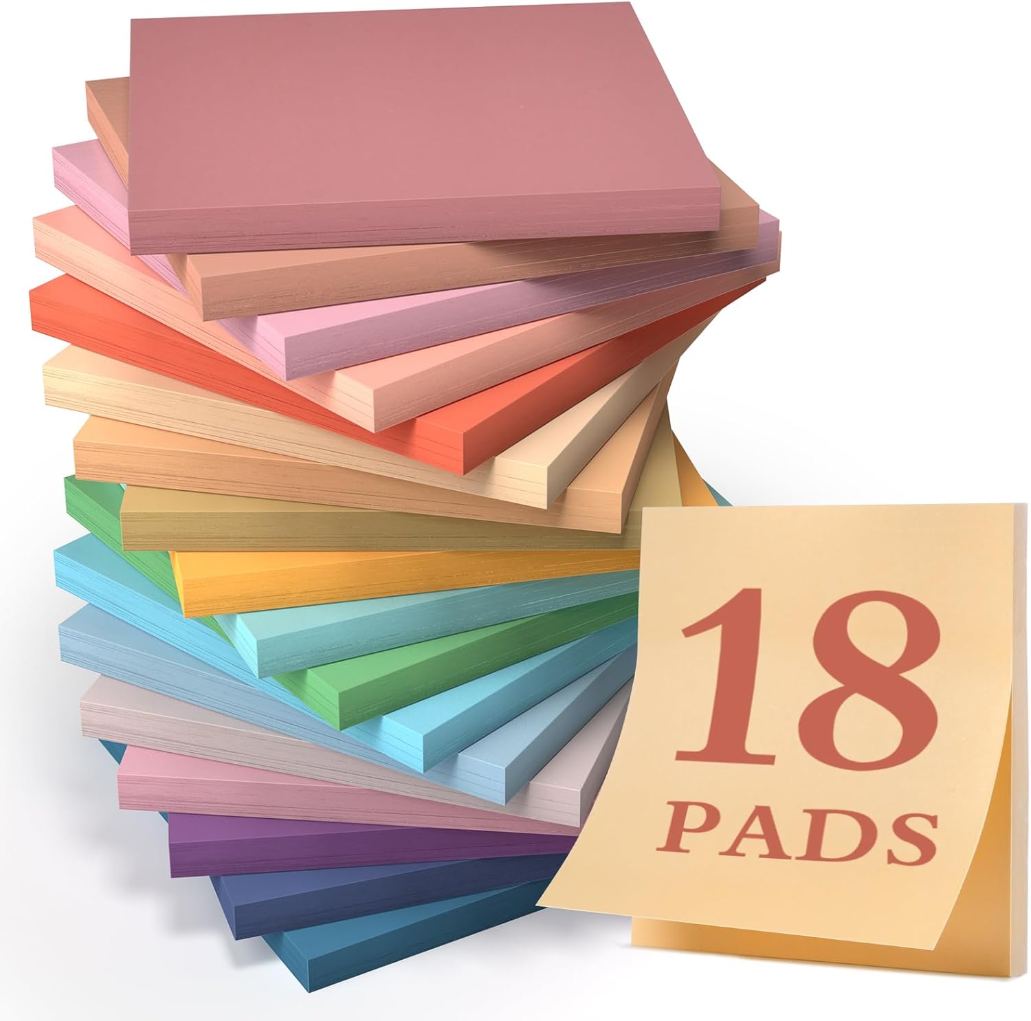 Amazon.com : (18 Pads) Sticky Notes 3x3, Vintage Colors Innovation ...