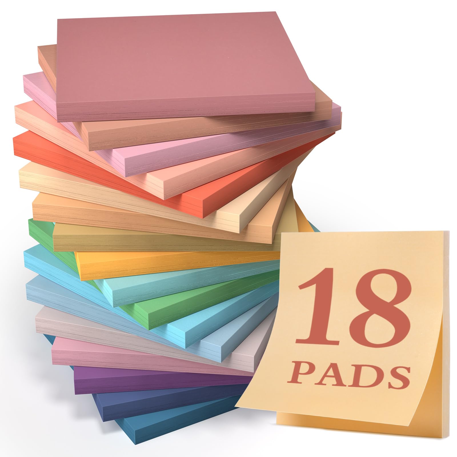 Amazon.com : (18 Pads) Sticky Notes 3x3, Vintage Colors Innovation ...
