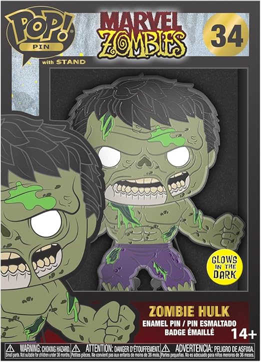 Amazon.com: Loungefly PIN POP! Large Enamel Pin Marvel: Zombie Hulk ...