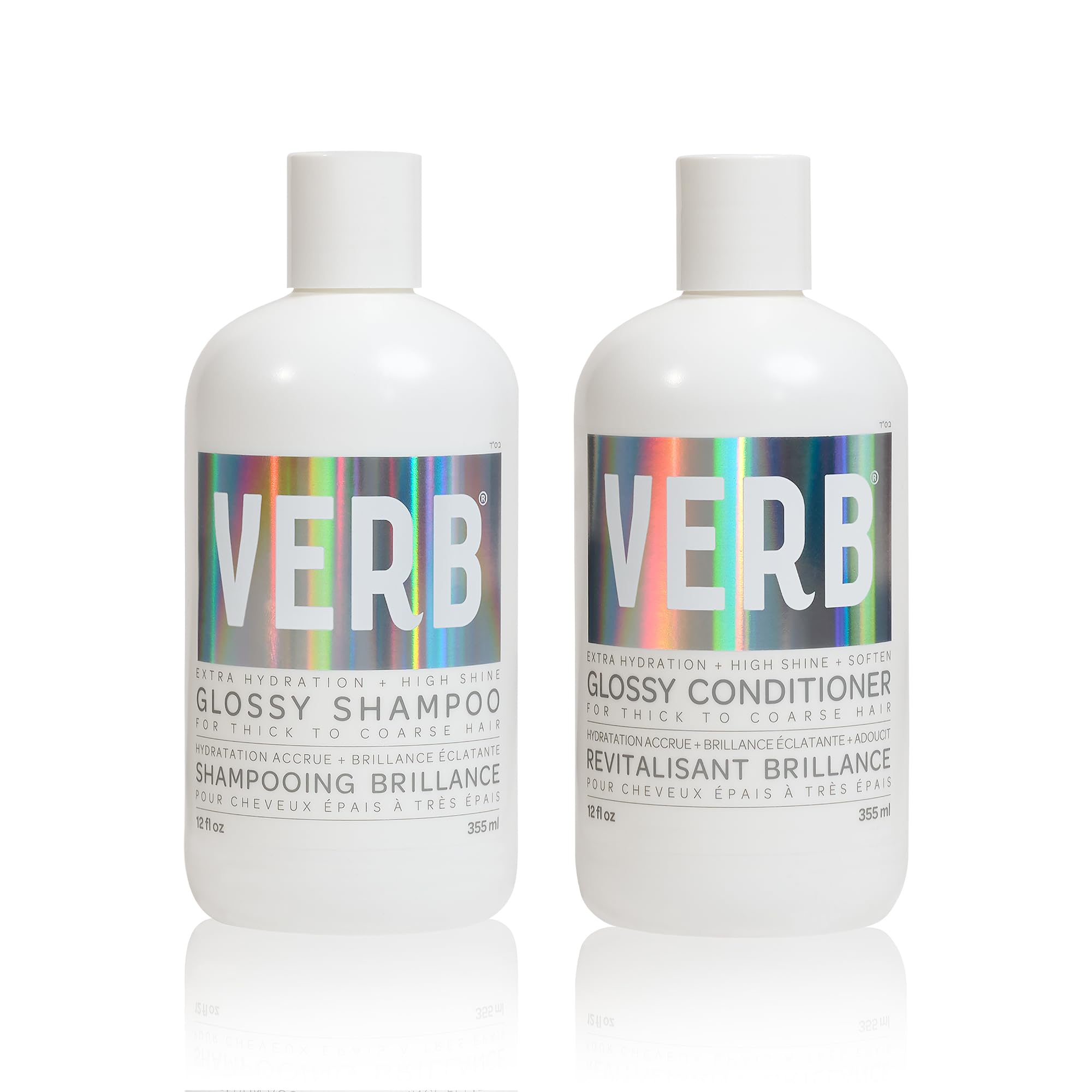 Amazon.com: VERB Glossy Shampoo, 12 fl oz + VERB Glossy Conditioner, 12 ...